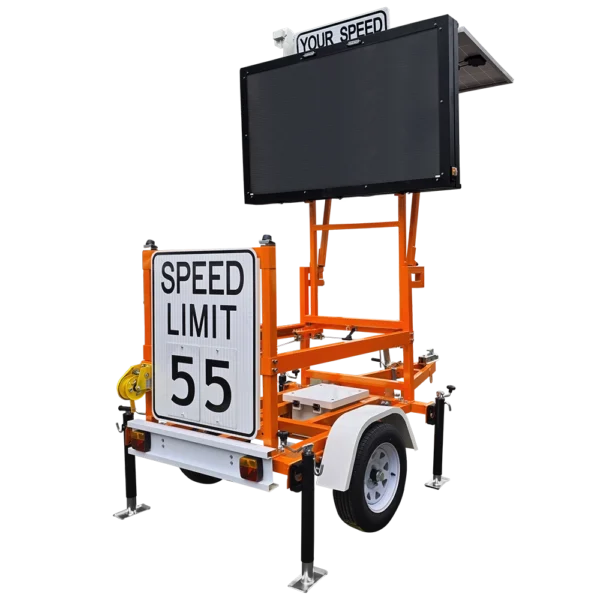 3 in 1 Traffic Control Trailer | Solar Powered & Portable | VOLTEX
